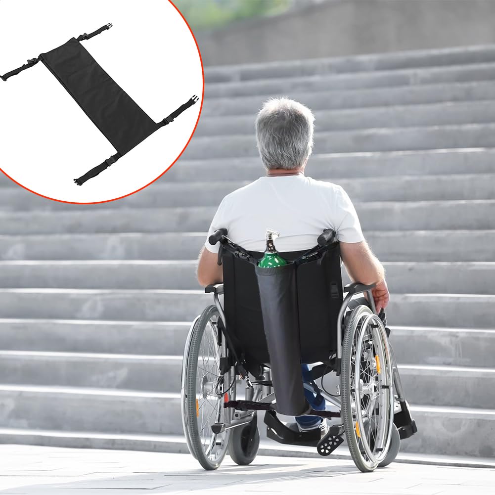 Oxygen Cylinder Bag, Oxygen Tank Holder, Oxygen Cylinder Holder Portable Transport Backpack with Buckles for Travel Carrier Home Rollator Scooter Easy Adjust Quick Release