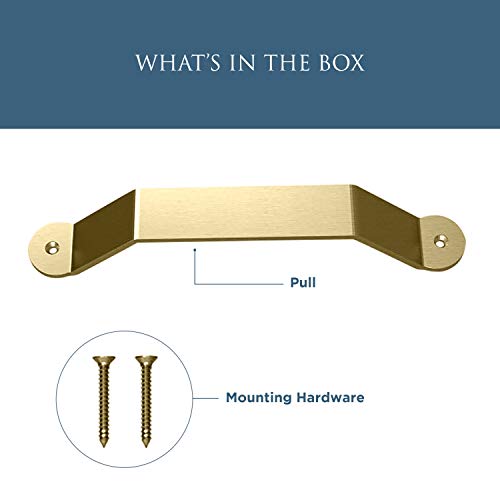 National Hardware N700-109 Interior Sliding Barn Door Hardware Charleston Pull, 10-Inches, Easy to Install, Brushed Gold