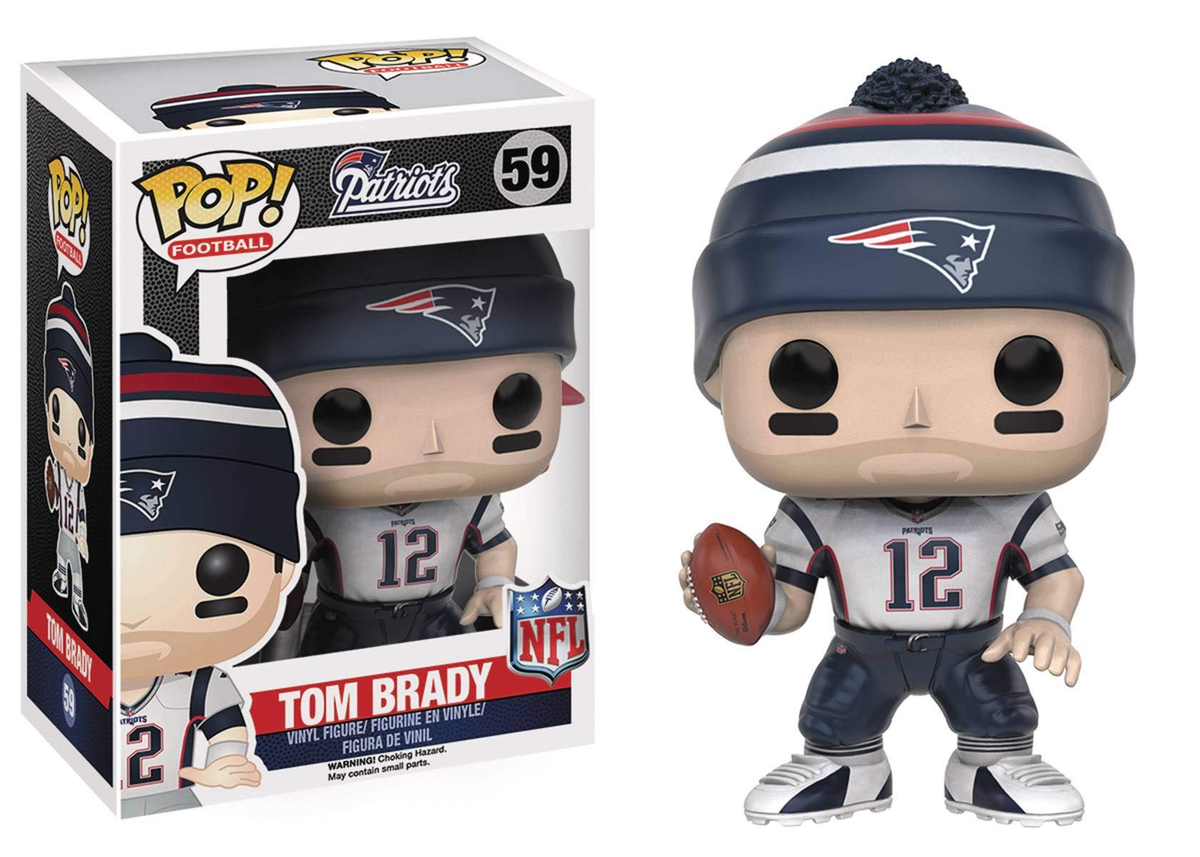 POP Football: Patriots - Wave 3 Tom Brady Funko Vinyl Figure (Bundled with Compatible Box Protector Case)