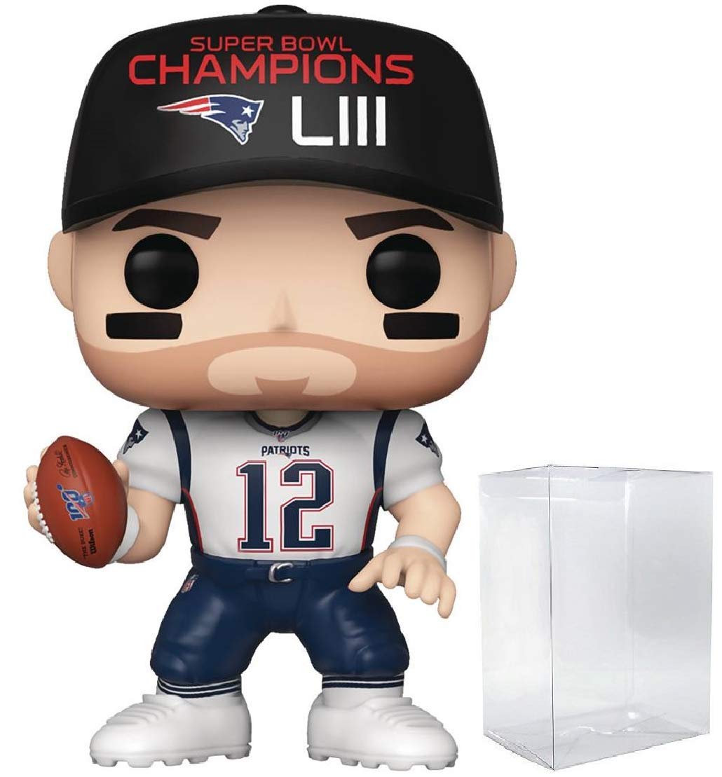 POP Football: Patriots - Tom Brady (SB Champions LIII) Funko Vinyl Figure (Bundled with Compatible Box Protector Case)
