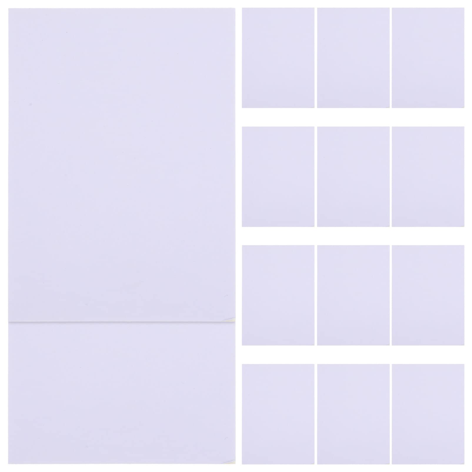 TEHAUX 20pcs White Picture Mat Set Uncut Photo Mats Photo Frame Backing Matting Picture Board Mat Paperboard Core Bevel Cut Mattes for Photos Artworks Craft Supplies