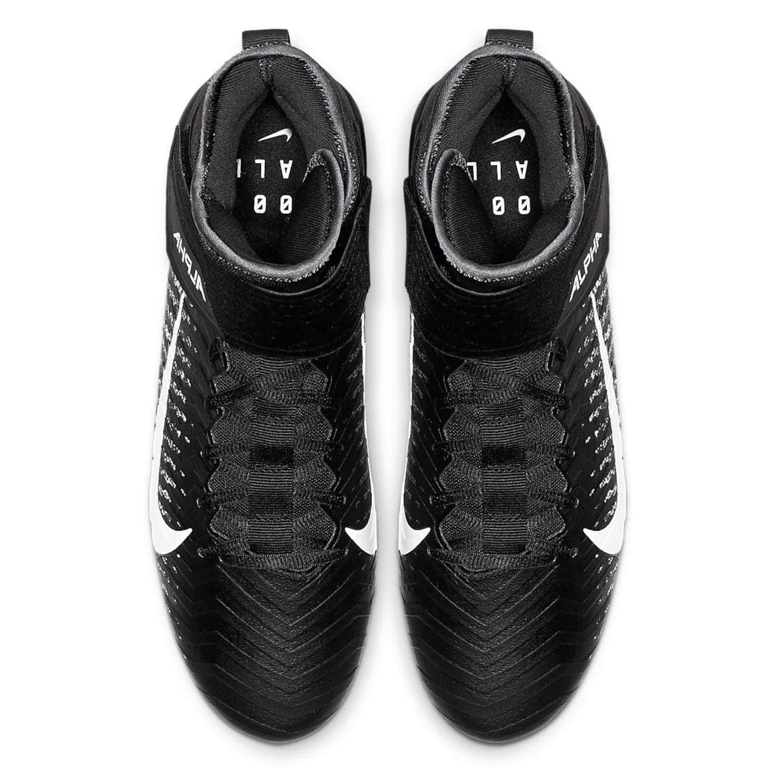 Nike Men's Alpha Menace Pro 2 D Football Cleats - Black/White,13M US