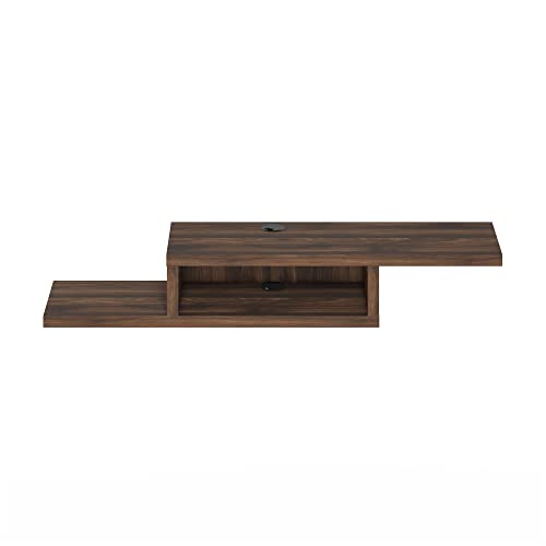 Furinno Indo Wall Mounted Floating Media Console, Columbia Walnut 47 Inch