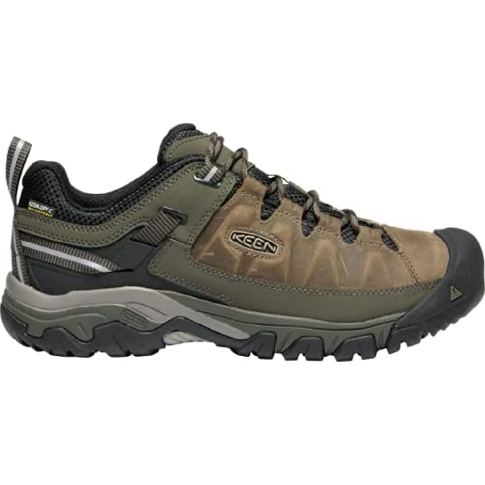 KEEN Men's Targhee 3 Low Height Waterproof Hiking Shoes, Bungee Cord/Black, 8.5