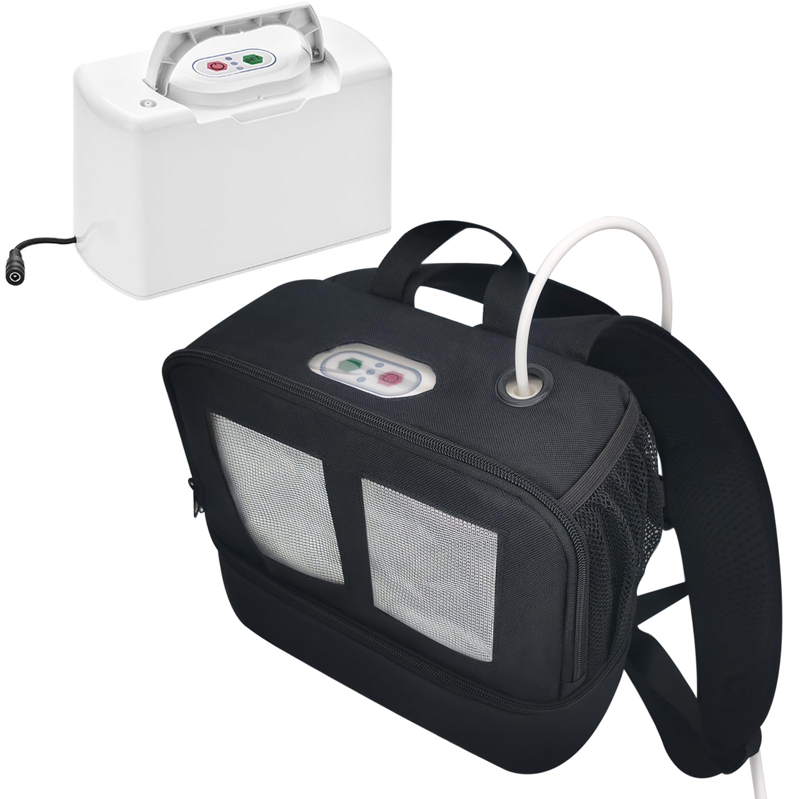 Jvnvlki Backpack for Portable Oxygen Concentrator 3L/Min, Adjustable Straps Multiful Pockets Storage Design, for 3L/Min Portable Oxygen Concentrator