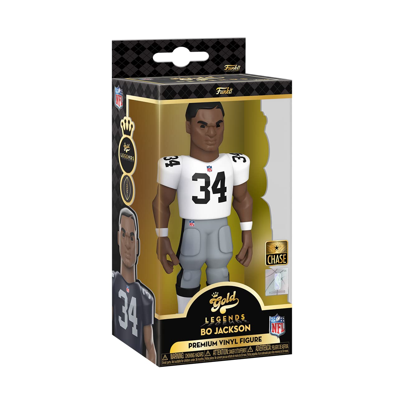 Funko Gold Vinyl: NFL Legends - Bo Jackson, Las Vegas Raiders, 5 Inch Premium Vinyl Figure with Chase (Styles May Vary)