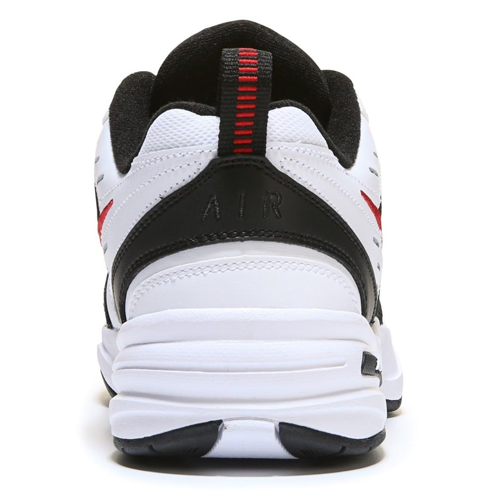 Nike Air Monarch IV Men's Walking Shoes, White/Black/Red, Size 11
