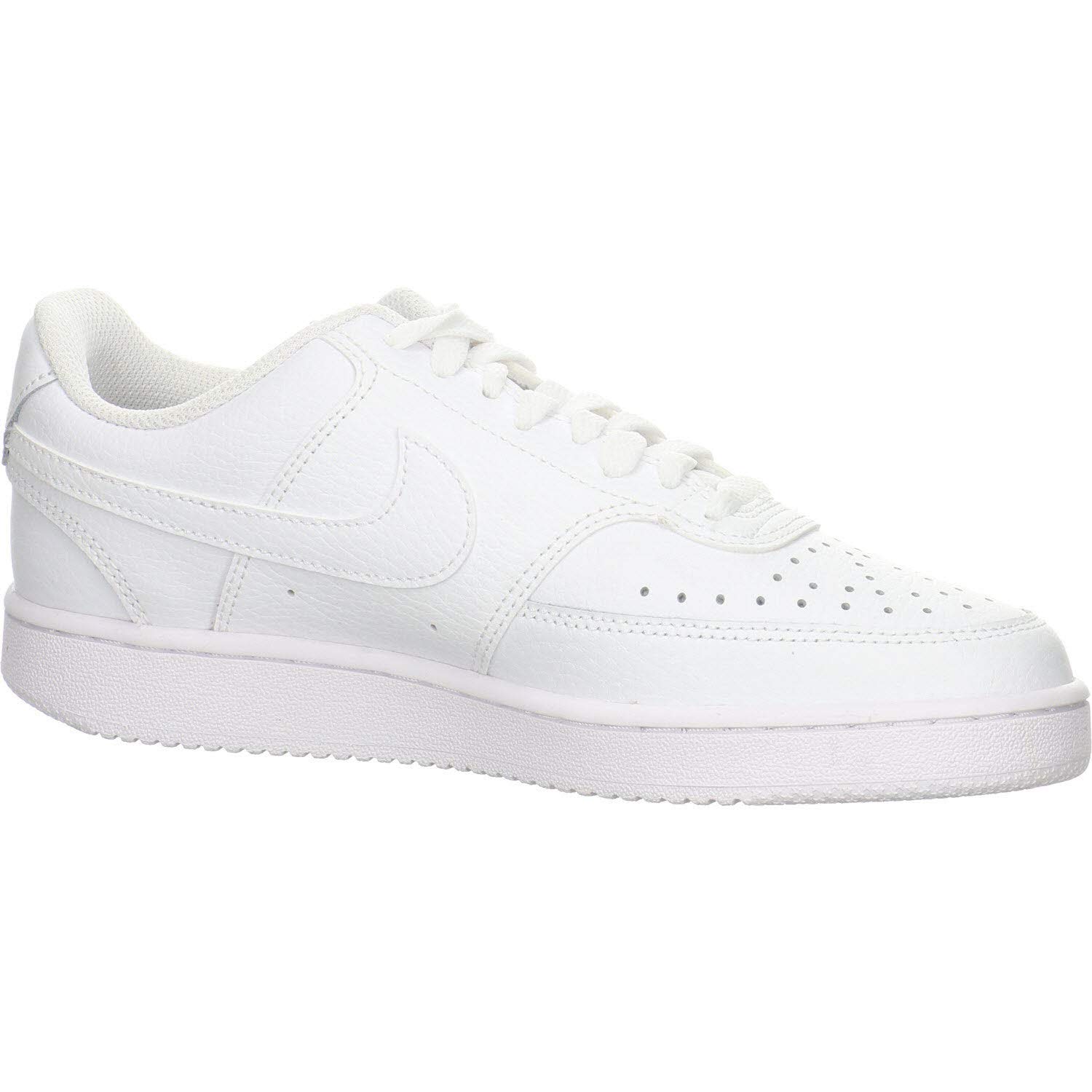 Nike Women's Court Vision Low Sneaker, White/White-White, 7.5 Regular US