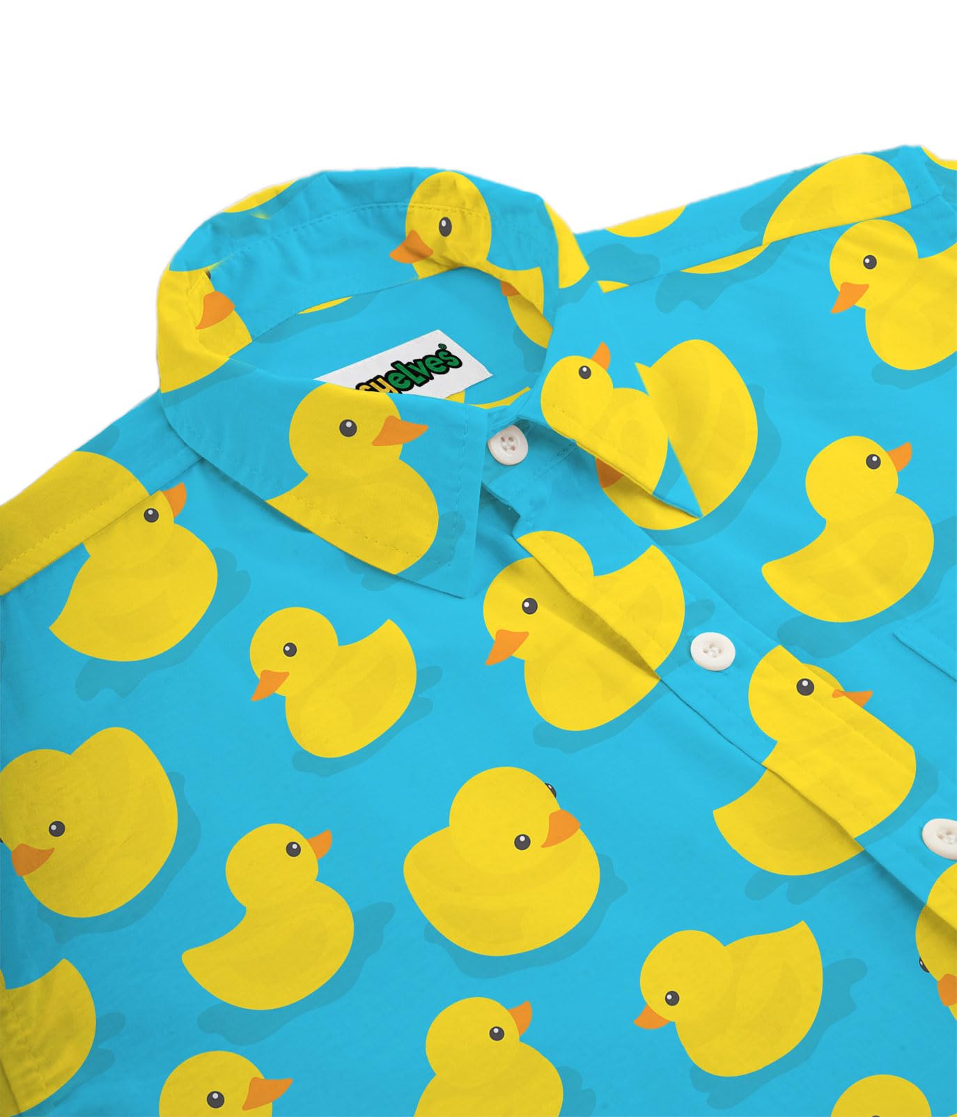 Tipsy Elves Men's Vacation Rubber Ducky Hawaiian Shirt Size Medium