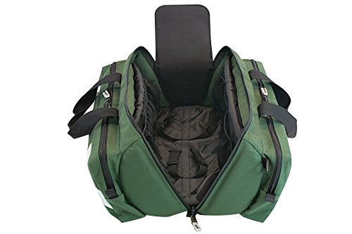 Iron Duck Oxygen Bag with Two Full Length Exterior Pockets for Class D or Jumbo D Oxygen Tank, Regulator and Related Delivery Supplies, Nylon, Black...Made in The USA!