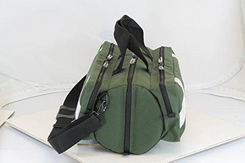 Iron Duck Oxygen Bag with Two Full Length Exterior Pockets for Class D or Jumbo D Oxygen Tank, Regulator and Related Delivery Supplies, Nylon, Black...Made in The USA!