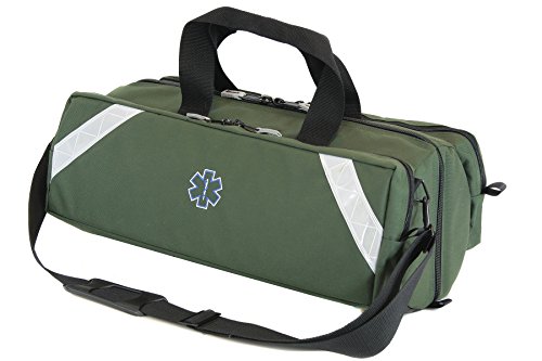Iron Duck Oxygen Bag with Two Full Length Exterior Pockets for Class D or Jumbo D Oxygen Tank, Regulator and Related Delivery Supplies, Nylon, Black...Made in The USA!