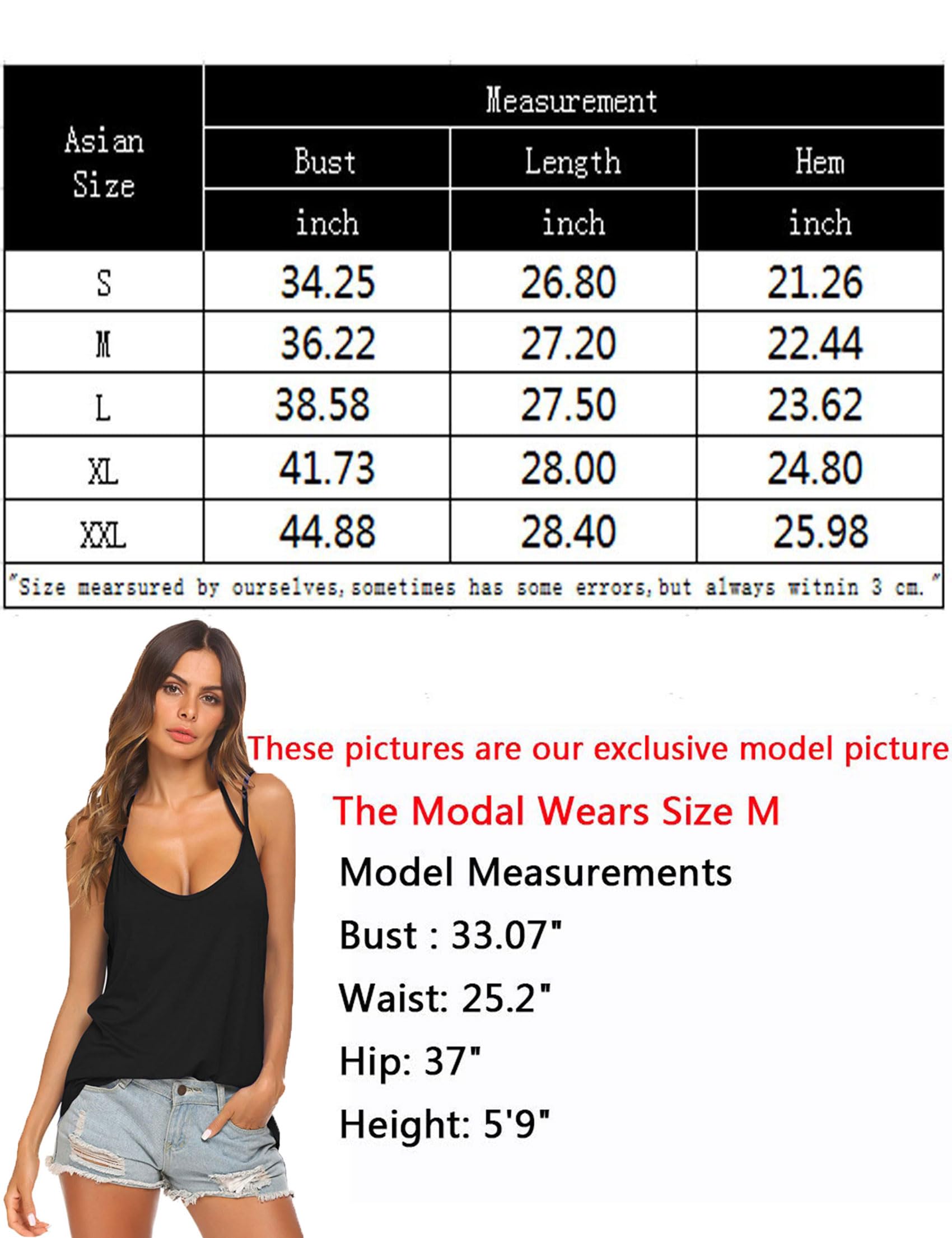 Tobrief Women's Sexy V Neck Halter Spaghetti Strap Backless Cami Tank Top Black S