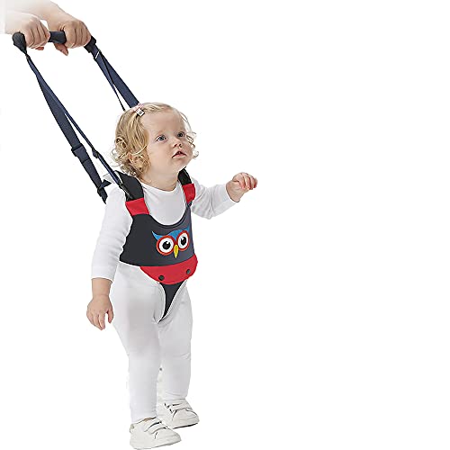 Wocharm Baby Walking Harness Baby Handheld Kids Walker, Child Learning Walk Support Assist Trainer Tool for 7-24 Month Old(Owl-Dark Blue )