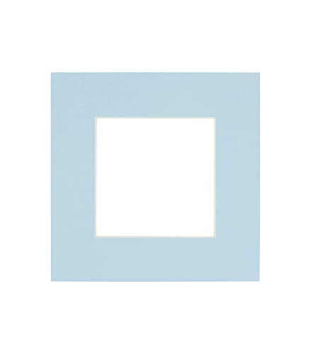 CountryArtHouse Baby Blue Acid Free 28x28 Square Picture Frame Mat with White Core Bevel Cut for 24x24 Pictures - Fits 28x28 Frame - Pack of 1 Matboard Show Kit with Acid Free Backing & Clear Bag