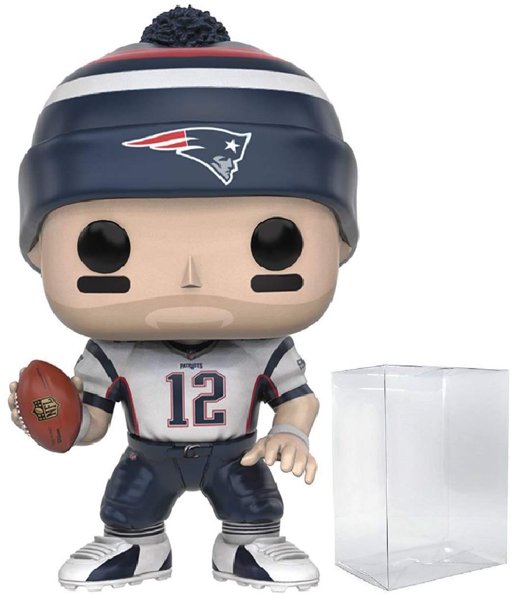 POP Football: Patriots - Wave 3 Tom Brady Funko Vinyl Figure (Bundled with Compatible Box Protector Case)