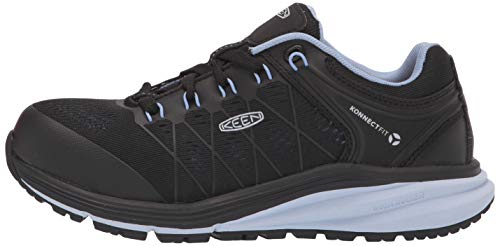 KEEN Utility Women's Vista Energy Low Height Sneakers Composite Toe Industrial Work Shoes, Hydrangea/Black, 11 Wide