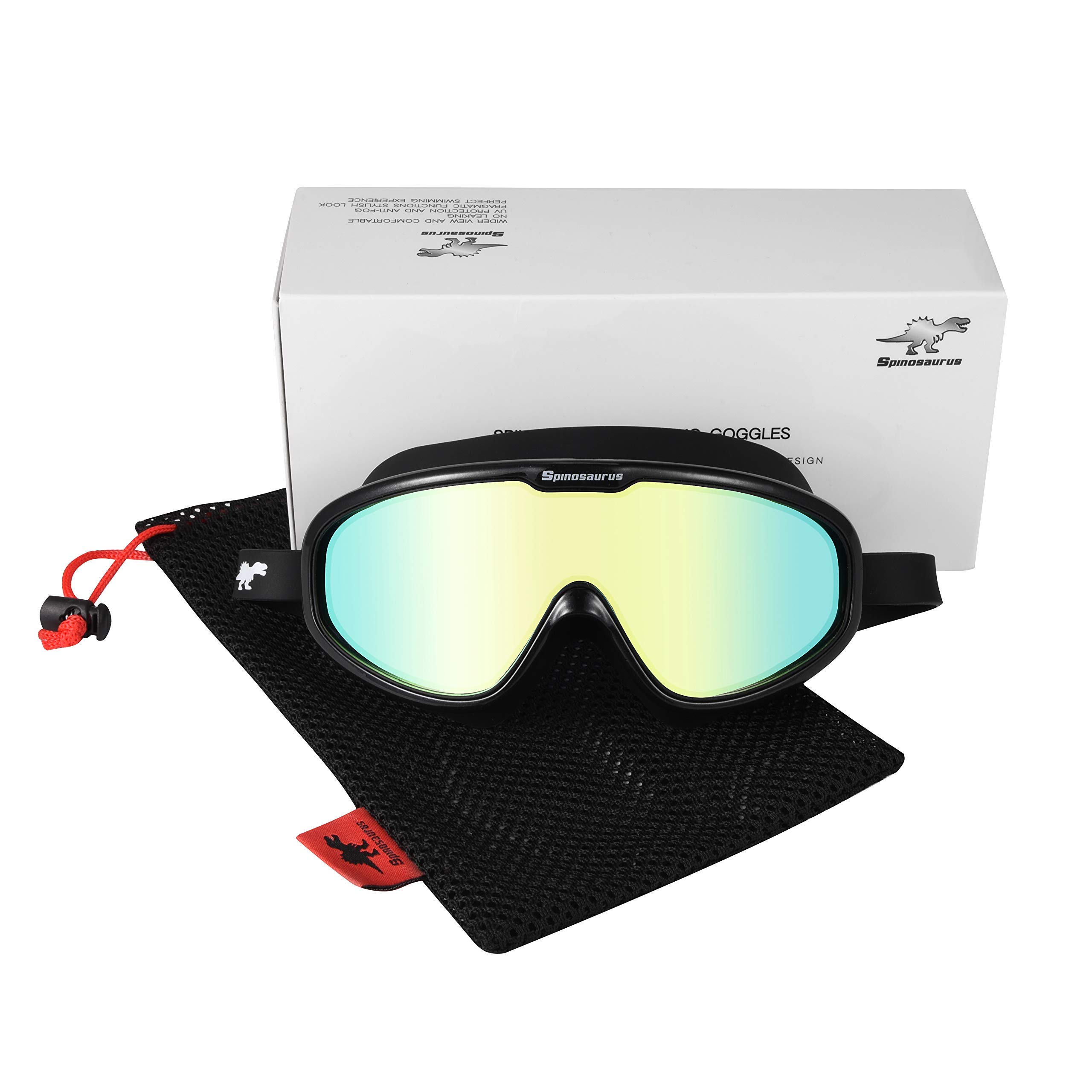 Spinosaurus Women's Swim Goggles, Anti-Fog, UV Protection, Adjustable Fit