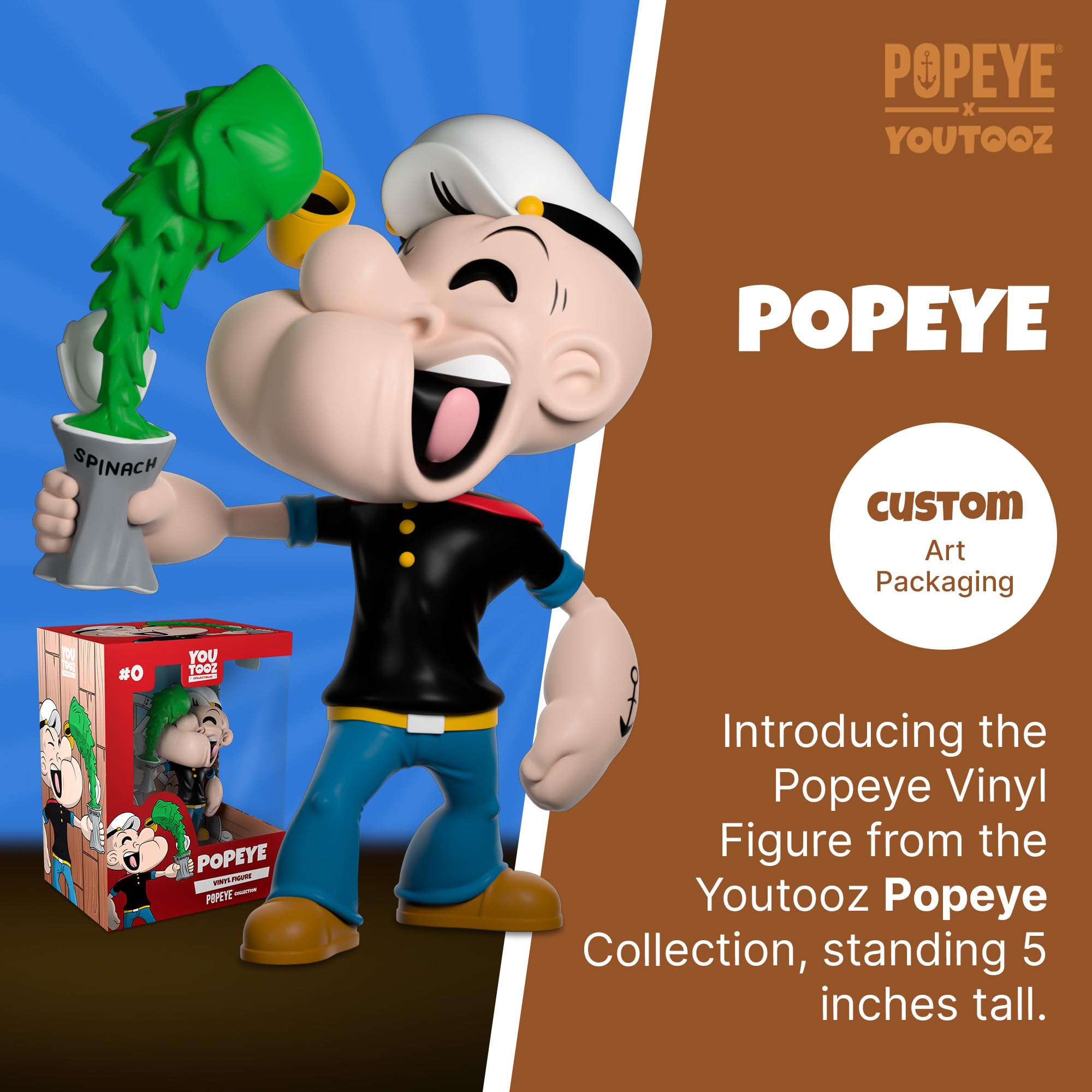 Youtooz Popeye 5" Inch, Popeye Vinyl Action Figure from Popeye Collection