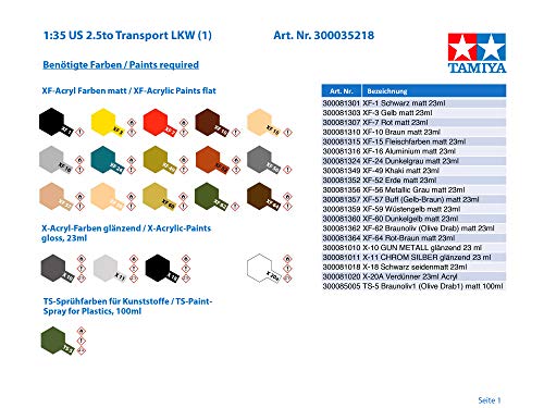 Tamiya America, Inc 1/35 US 2.5 Ton 6x6 Truck, TAM35218