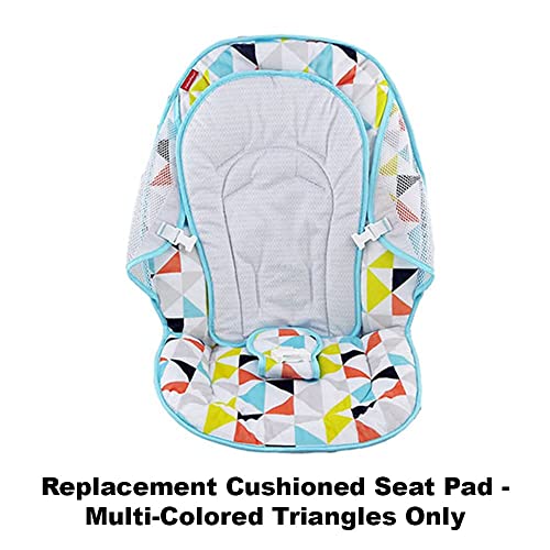 Replacement Part for Fisher-Price Deluxe Take Along Swing & Seat - DYH31 ~ Replacement Cushioned Seat Pad ~ Multi-Colored Triangles