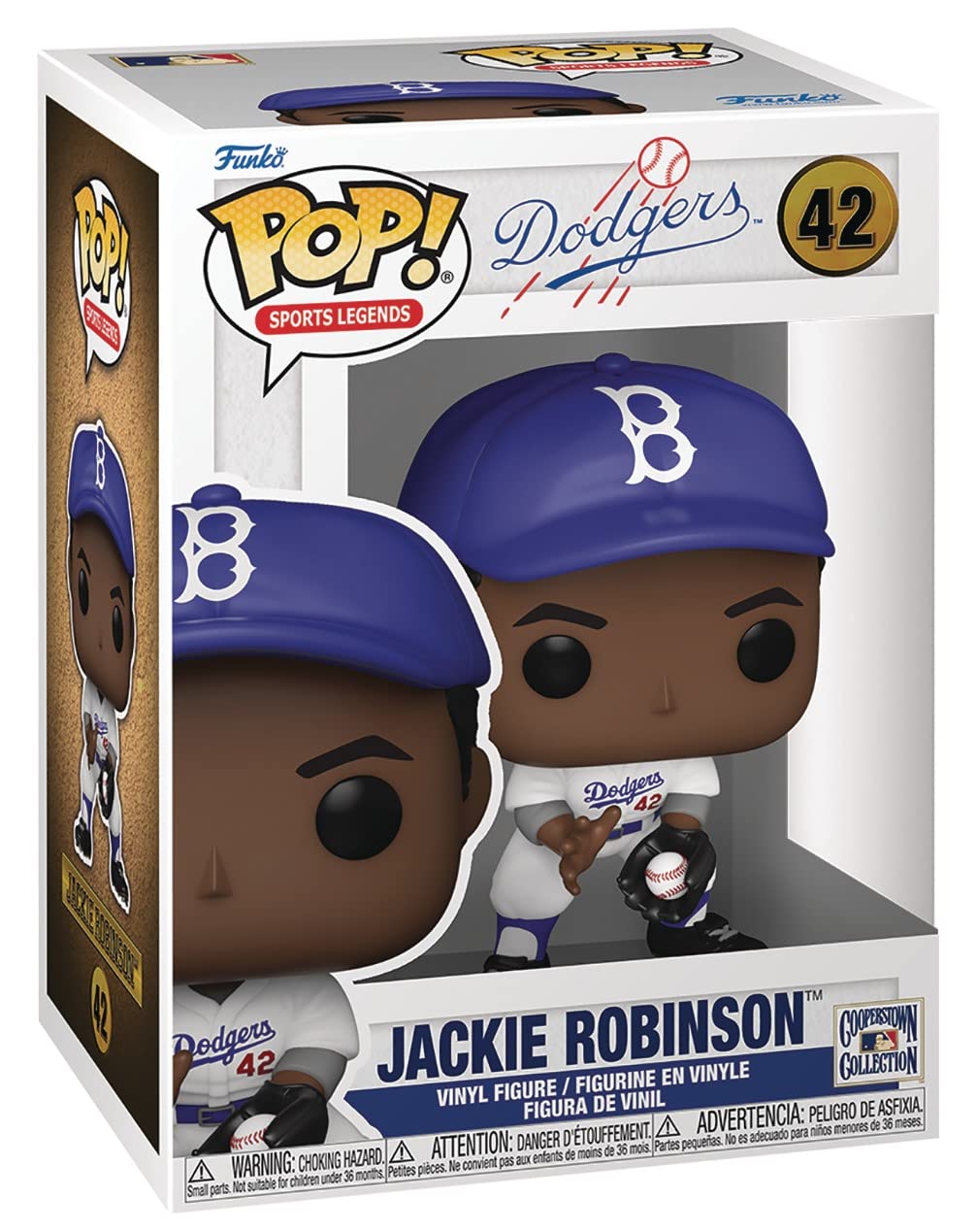 POP Baseball: Sports Legends - Jackie Robinson Funko Vinyl Figure (Bundled with Compatible Box Protector Case)