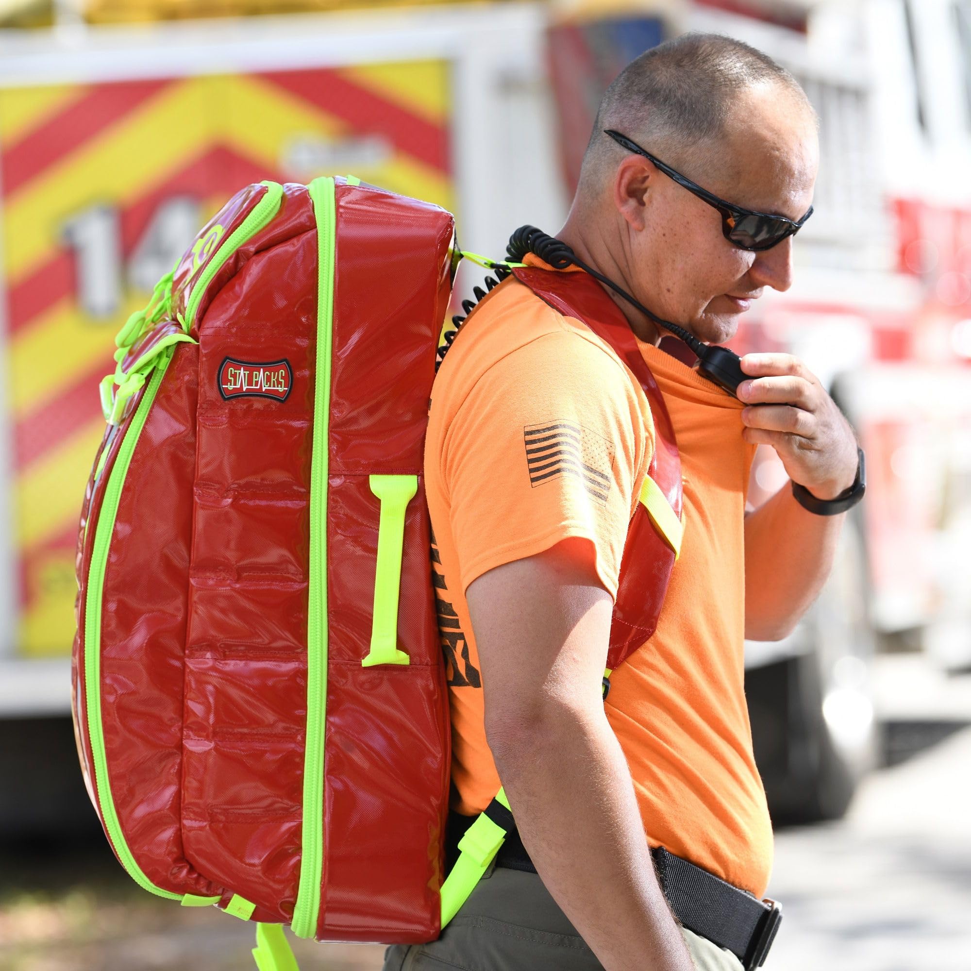 Statpacks New G3+ Tidal Volume Green, O2 Oxygen Backpack, Regular and Jumbo D Size Cylinders for EMS, Firefighters, Healthcare Professionals