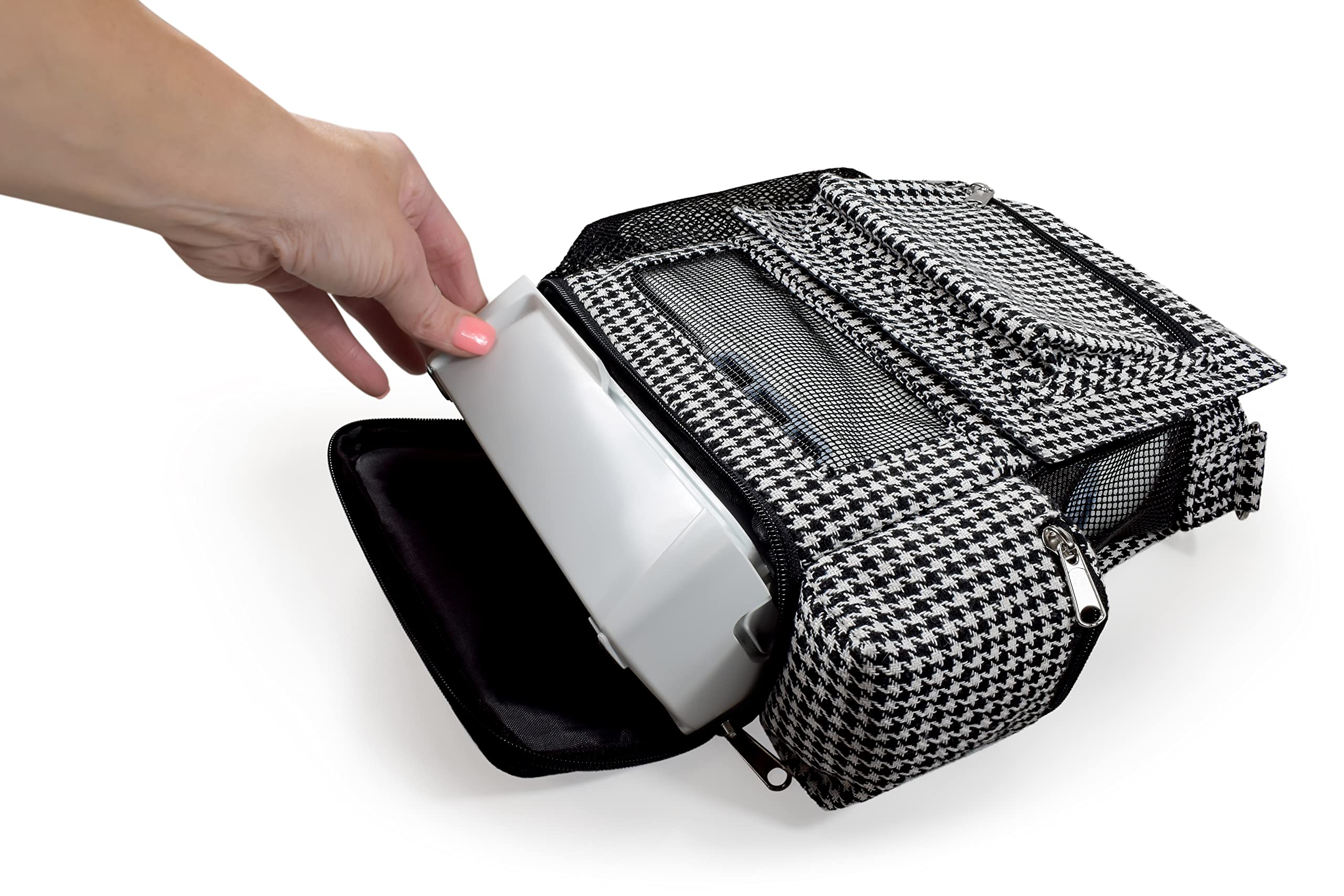 o2totes Carry Bag fit for Inogen One G5, Adjustable Shoulder Bag Compatible with Inogen One G5 & Accessories (Houndstooth)