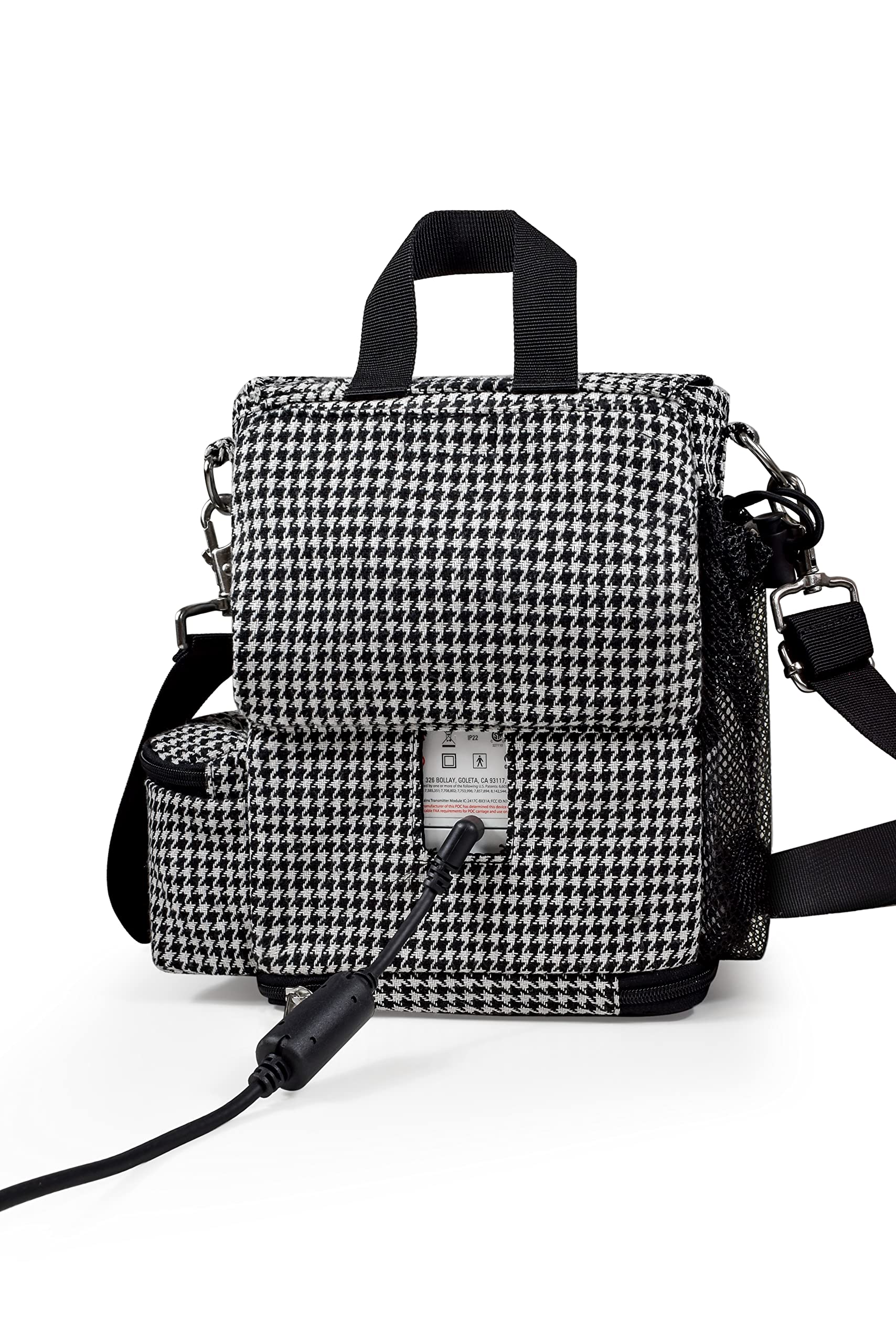 o2totes Carry Bag fit for Inogen One G5, Adjustable Shoulder Bag Compatible with Inogen One G5 & Accessories (Houndstooth)