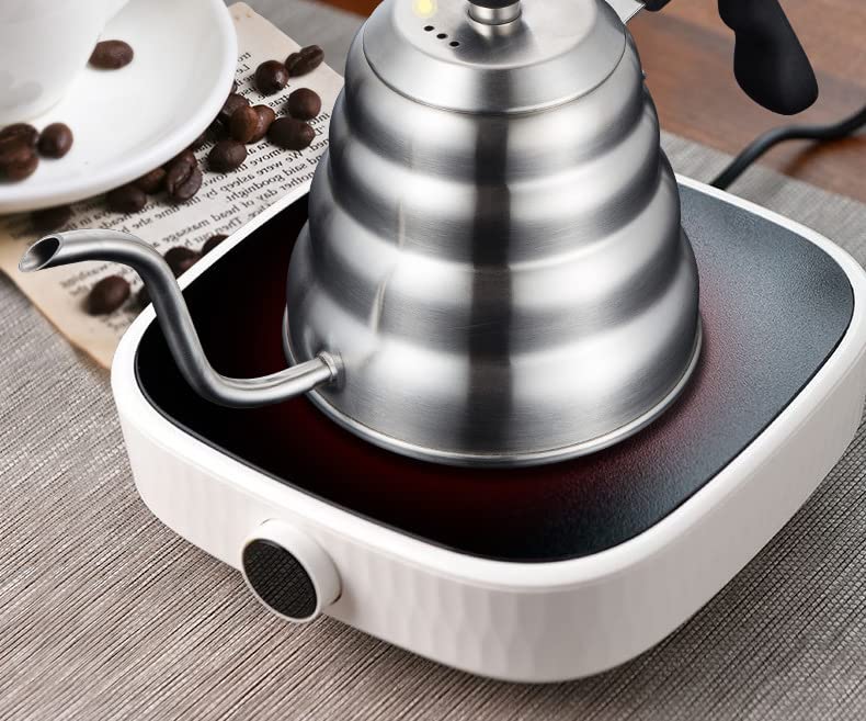 Beeca Pour Over Coffee Kettle with Thermometer, Premium Stainless Steel Gooseneck Kettle for Tea French Press Drip Coffee Slow Brew Pot for All Stovetop and Any Heat Source, 40oz / 1200ml
