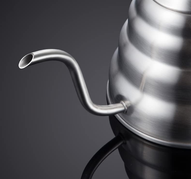 Beeca Pour Over Coffee Kettle with Thermometer, Premium Stainless Steel Gooseneck Kettle for Tea French Press Drip Coffee Slow Brew Pot for All Stovetop and Any Heat Source, 40oz / 1200ml