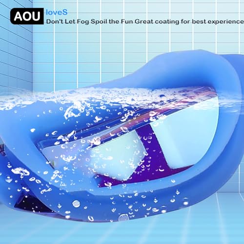 Aouloves Kids Swim Goggles 2 Pack,Anti Fog No Leaking Clear Vision Water Pool Swimming Goggles for Age 3-9