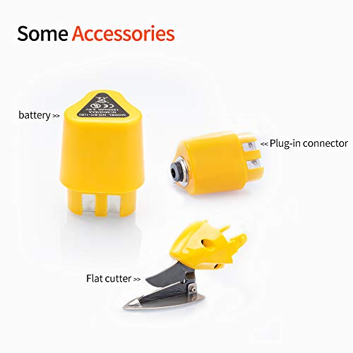 Loboo Idea Electric Scissors For Cutting Fabric, Easy Cutter Electric Scissors with 2 Blades for Crafts Sewing Cardboard Scrap-booking Leather, Zip Snip Cordless Electric Scissors Cutting Tool