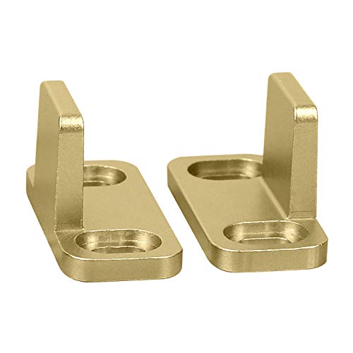 National Hardware N700-113 Interior Sliding Barn Door Hardware Double Floor Guide, 1 3/4 in, Brushed Gold