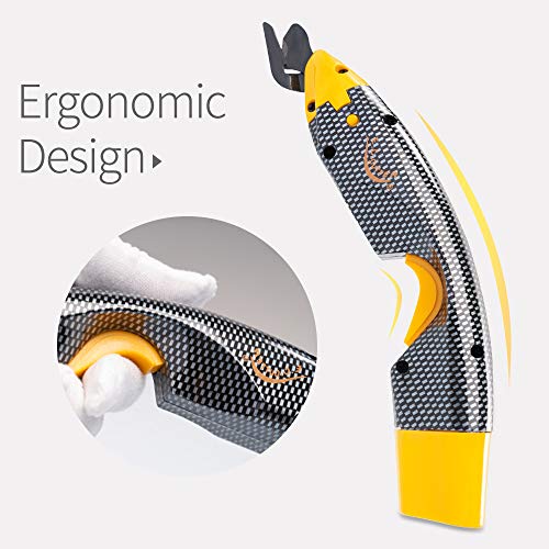 Loboo Idea Electric Scissors For Cutting Fabric, Easy Cutter Electric Scissors with 2 Blades for Crafts Sewing Cardboard Scrap-booking Leather, Zip Snip Cordless Electric Scissors Cutting Tool
