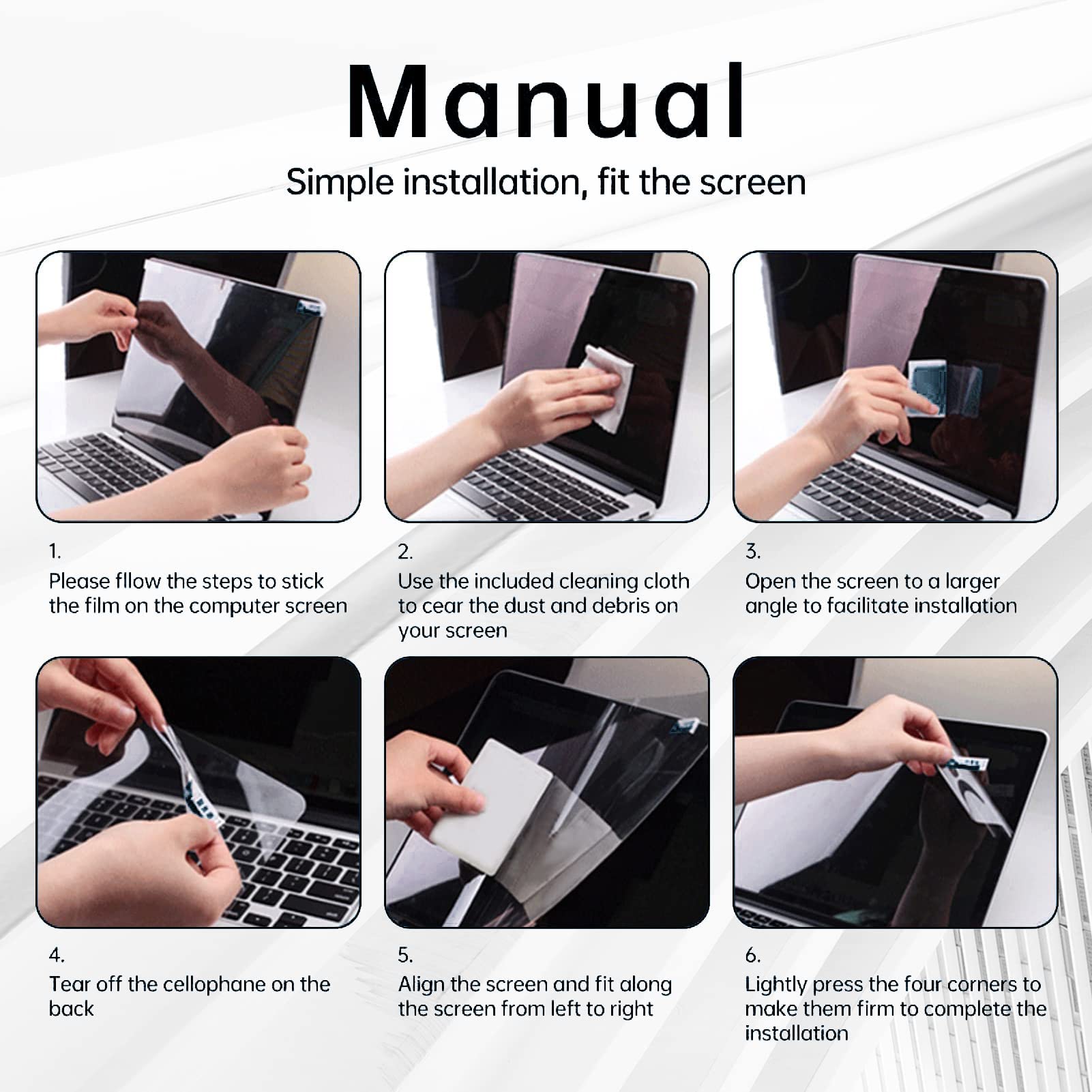 【2 Pack】 15.6 Inch Laptop Screen Protector Eye Protector Anti Blue Light Anti Glare Filter, Compatible with HP/Dell/Sony/Asus/Samsung/Lenovo/Acer/MSI/LG/Razer Blade 15.6” (Aspect Ratio 16:9) Laptop