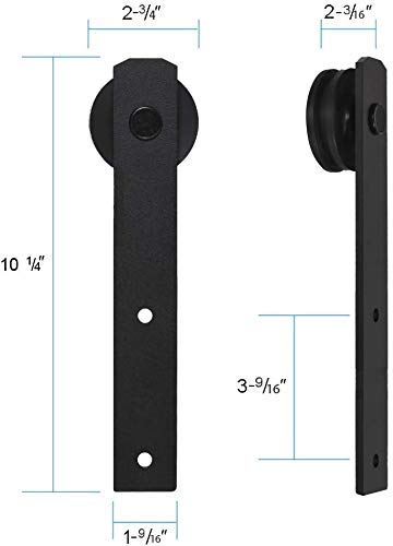 CCJH Sliding Barn Door Hardware Kit 4FT for Single Wood Door Heavy Duty Slide Smoothly and Quietly