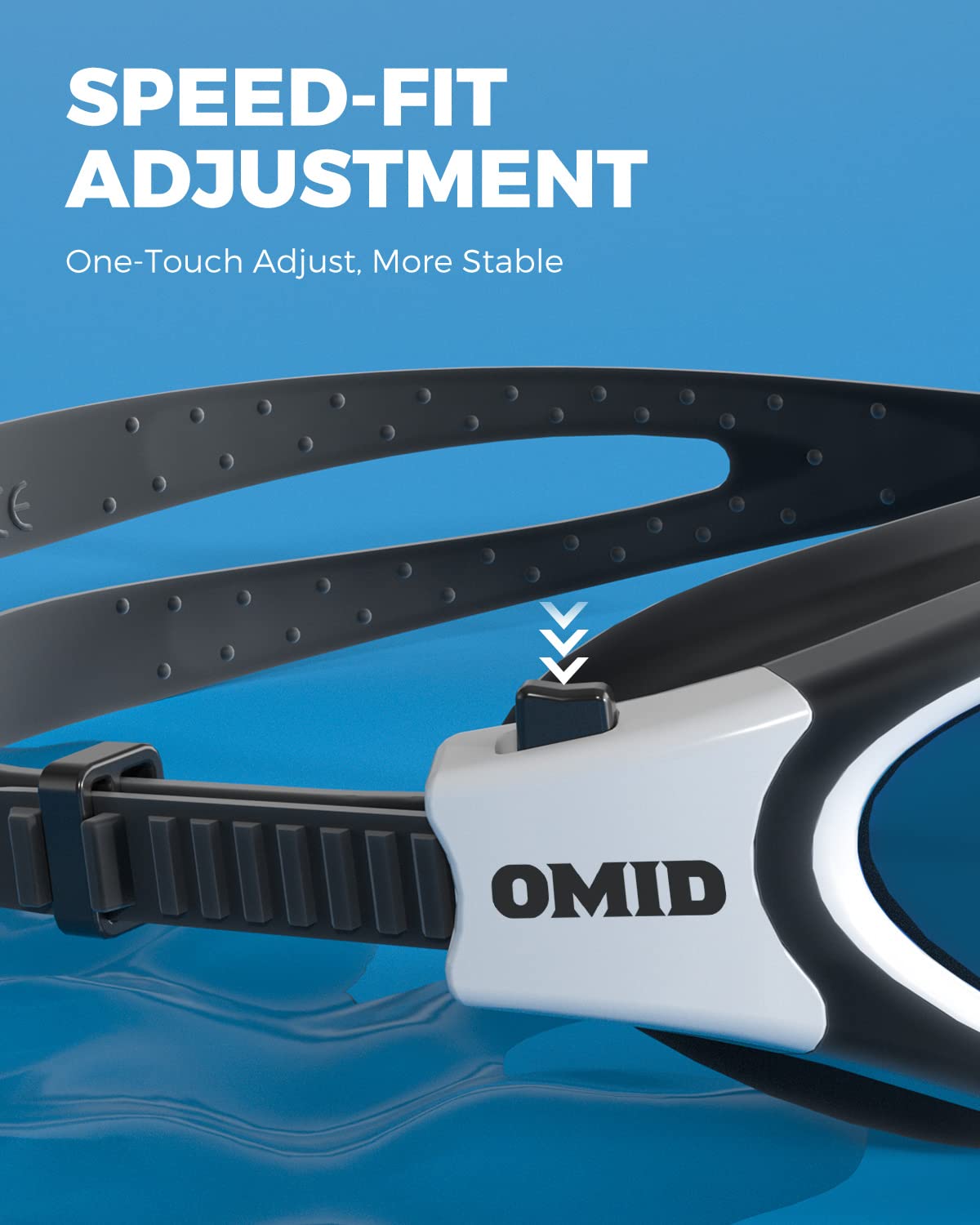 OMID Swim Goggles, P2 Polarized Swimming Goggles for Men Anti-fog Goggles Swimming for Adult Women