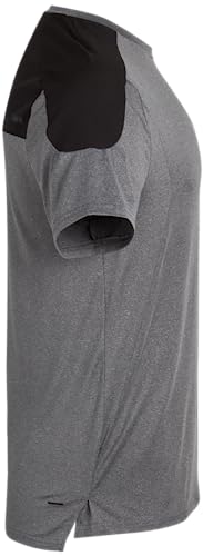 Spyder Men's Athletic T-Shirt - 2 Pack Dry Fit Short Sleeve Performance Sports Tee (S-XL), Size Large, Black/Grey