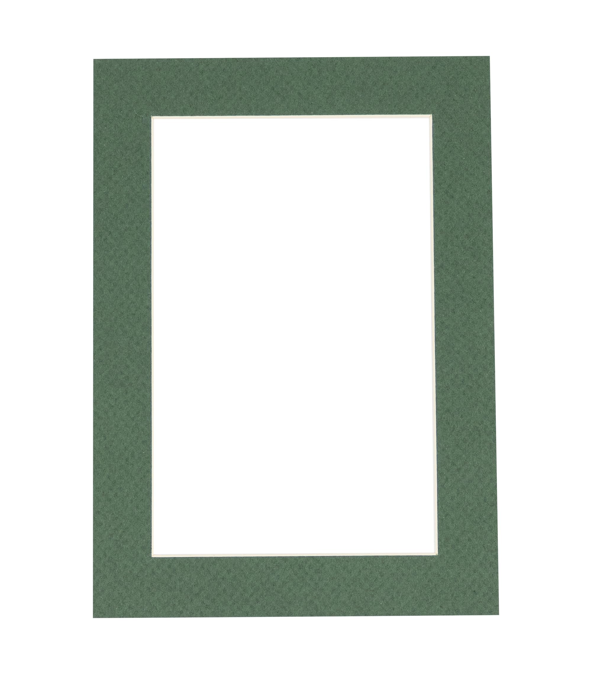 8.5x11 Mat Bevel Cut for 6x9 Photos - Acid Free Hunter Green Precut Matboard With Backing Board and Crystal Clear, Self Seal Photo Mat Bag - For Pictures, Photos, Framing - 4-ply Thickness