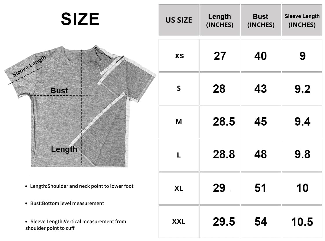 Unisex Post Shoulder Surgery Shirts for Men Rotator Cuff Chest Recovery Shirt Women Full Snap Access Dialysis Chemo Clothing X-Large Grey