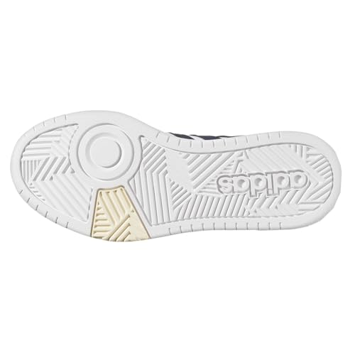 adidas Women's Hoops 3.0 Mid Basketball Shoe, White/Legend Ink/Rose Tone, 7