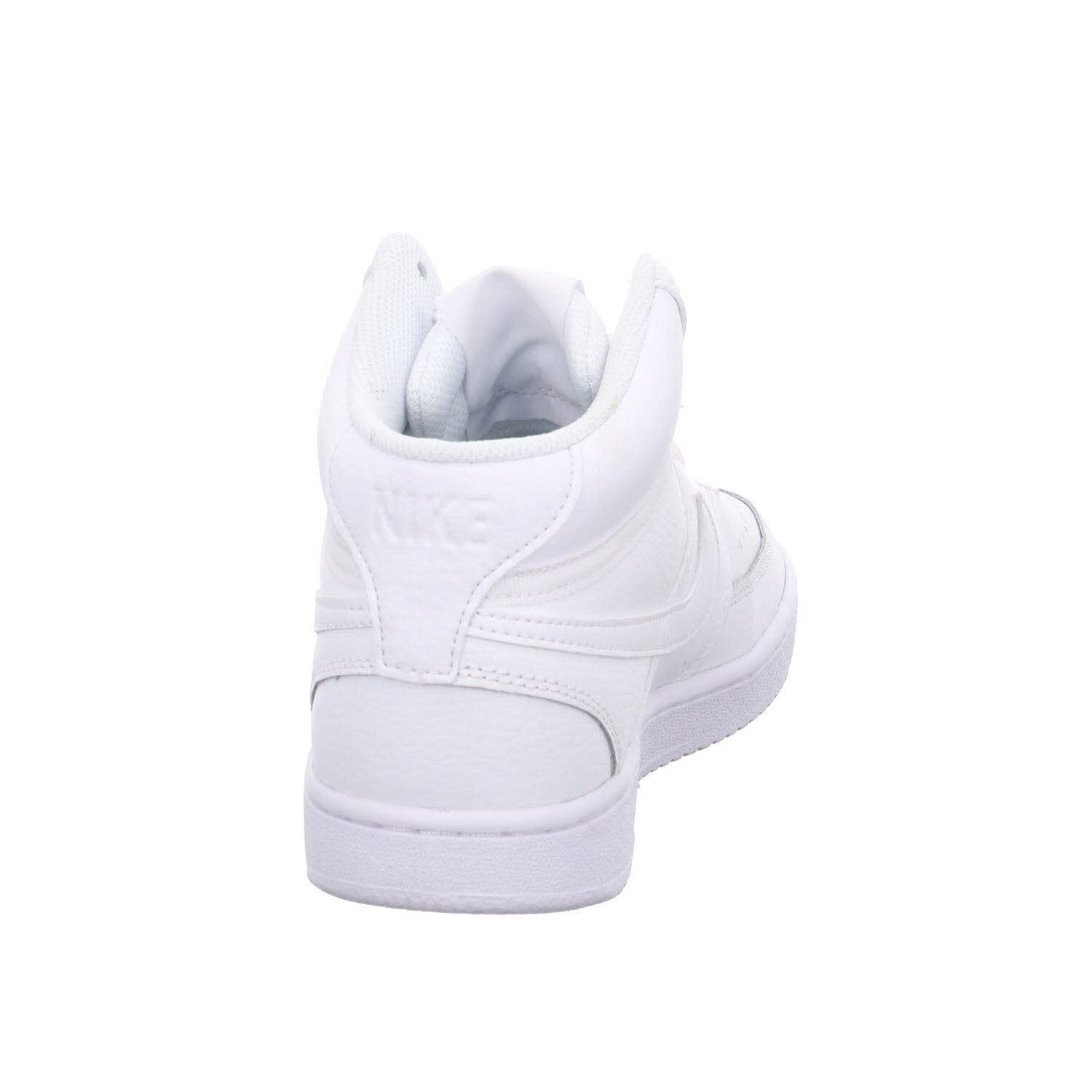 Nike Women's Court Vision Mid Sneaker, White/White-White, 9 Regular US