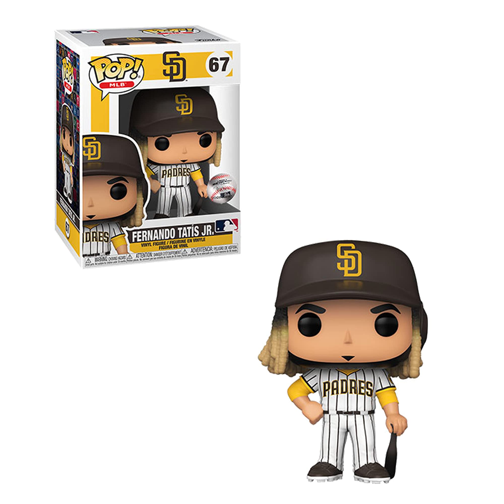 Funko POP MLB: Padres - Fernando Tatís Jr. (Home Uniform) Multicolor, 3.75 inches