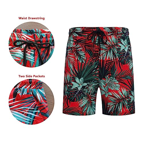 Yaopeing Men's Hawaiian Matching Set,2 Piece Summer Beach Casual Short Sleeve Shirts and Shorts