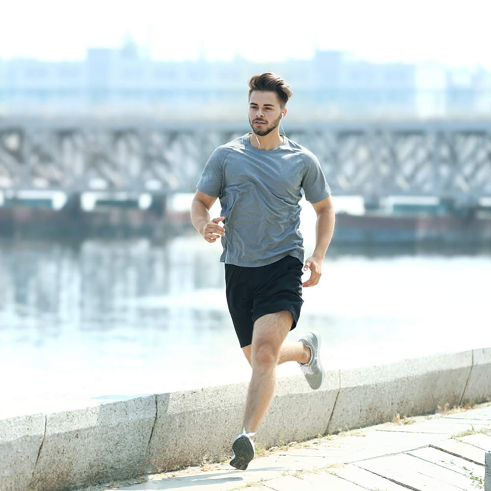 MCPORO Workout Shirts for Men Short Sleeve Quick Dry Athletic Gym Active T Shirt Moisture Wicking