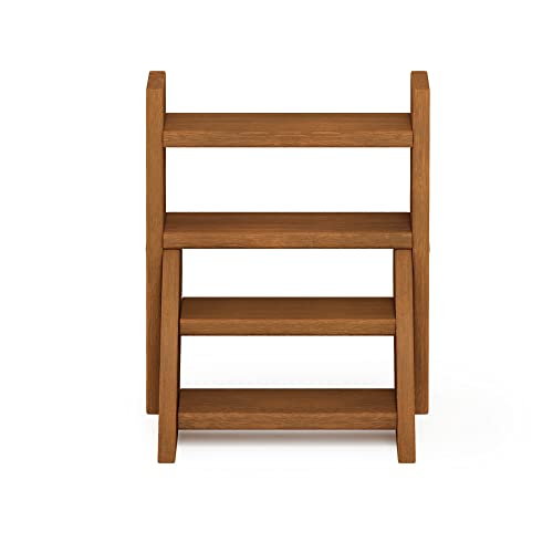 Furinno Tioman Outdoor Planter Staircase, Dark Red Meranti Hardwood