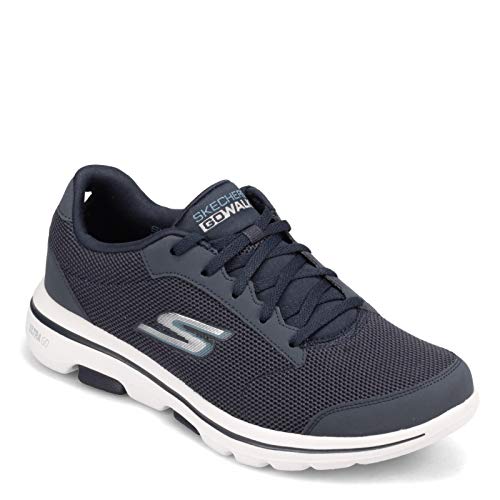 Skechers Men's Gowalk 5 Qualify-Athletic Mesh Lace Up Performance Walking Shoe Sneaker, Navy/Blue, 12