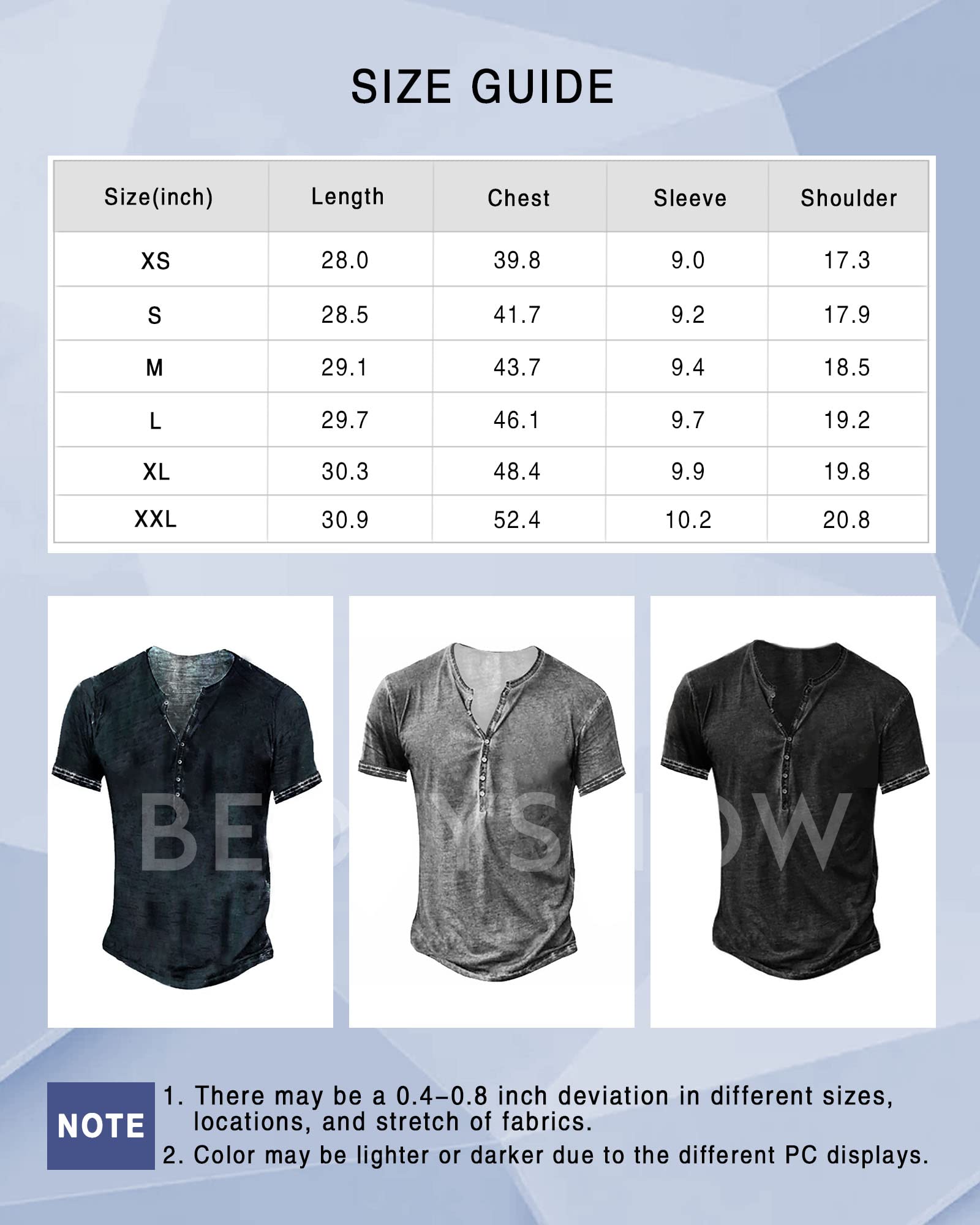 Mens Distressed Henley Shirts Front Placket Retro Short Sleeve Tee Shirts Casual Button Down Washed T-Shirts for Men
