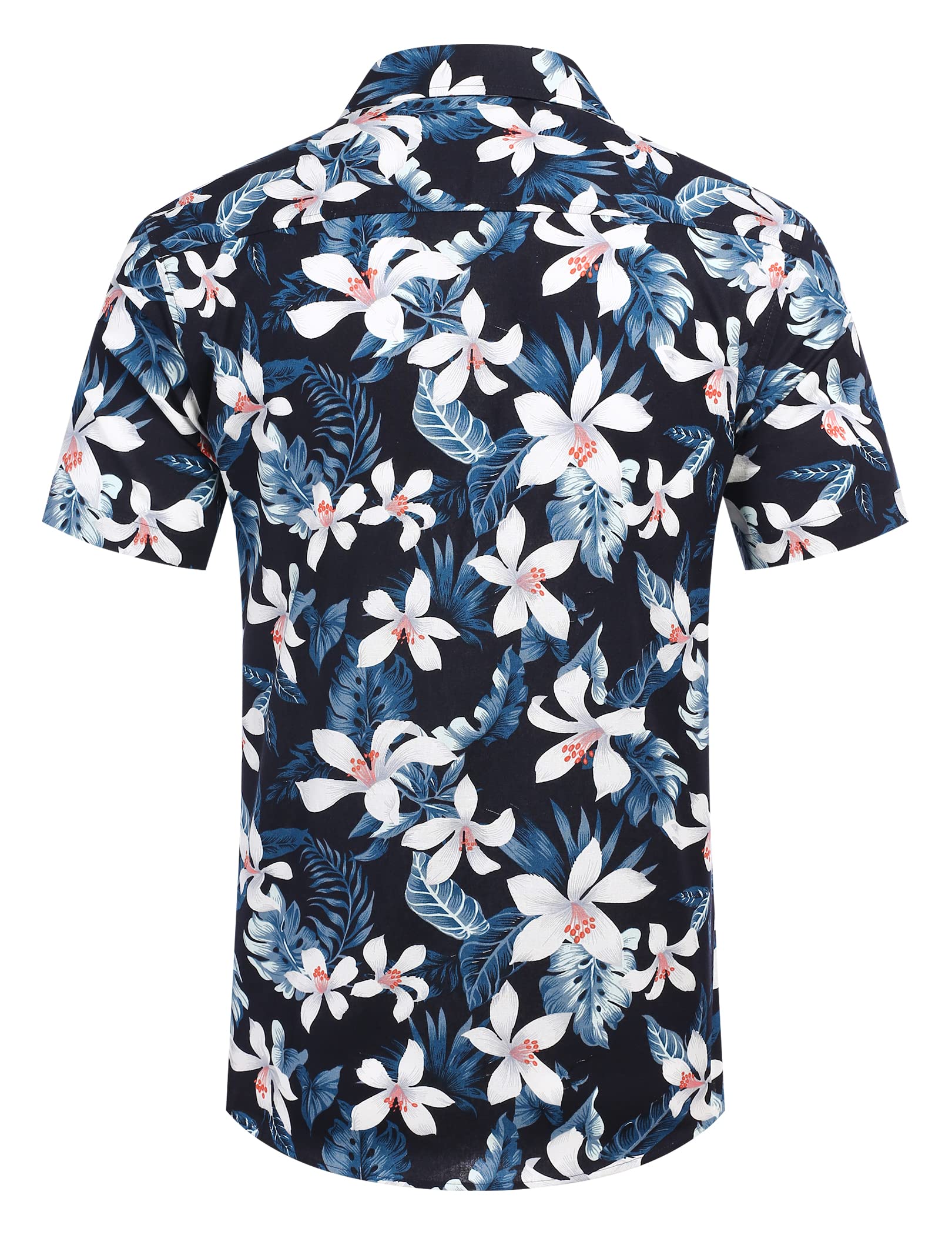 COOFANDY Mens Tropical Shirts Short Sleeve Hawaiian Print Shirts Vacation Beachwear